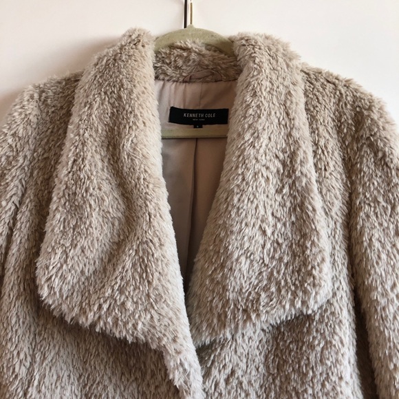 Kenneth Cole | Jackets & Coats | Kenneth Cole Fuzzy Fur Coat | Poshmark